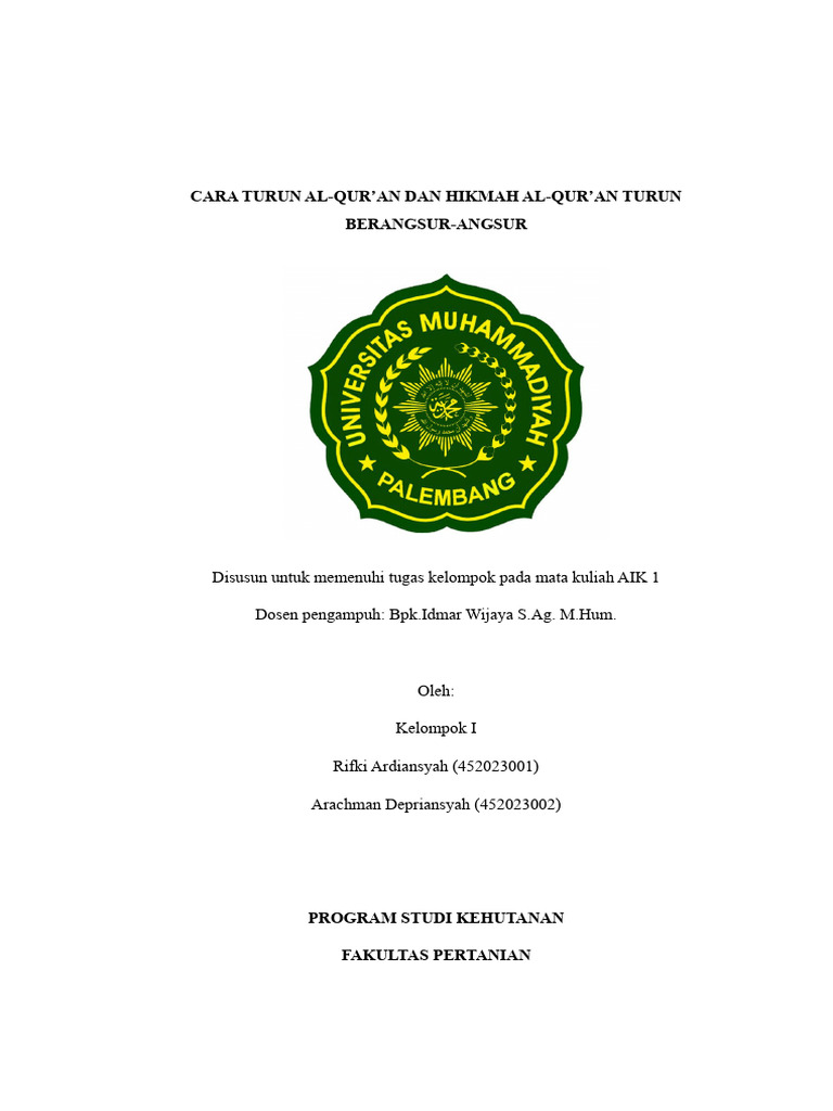 Makalah Aik 1 | PDF