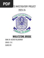 Class 12 Investigatory Project: Wheatstone Bridge | PDF | Electrical ...