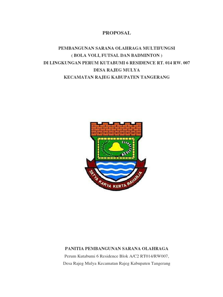 Proposal Lapangan | PDF | Griya & Taman