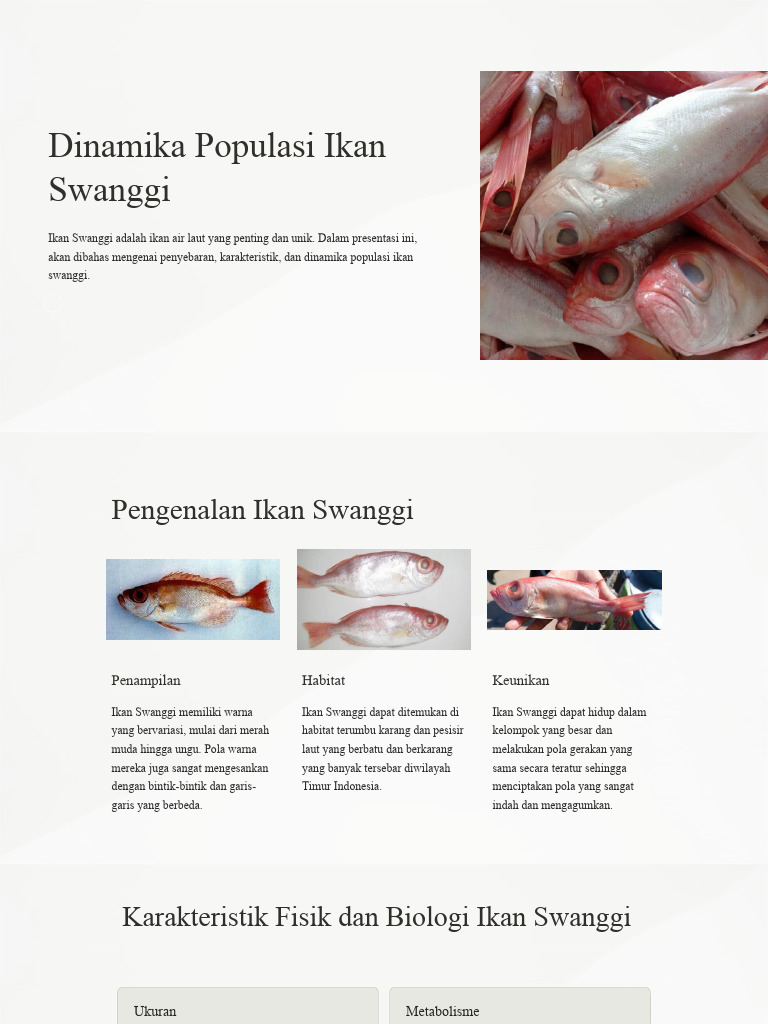 Dinamika Populasi Ikan Swanggi | PDF