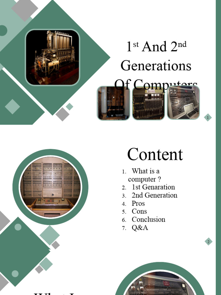 IIT Presentation On Compter Generations | PDF | Technology & Engineering