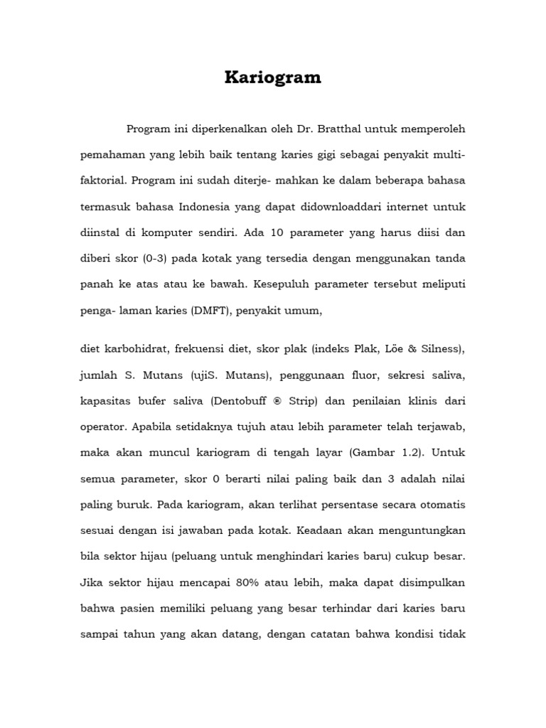 Kariogram | PDF