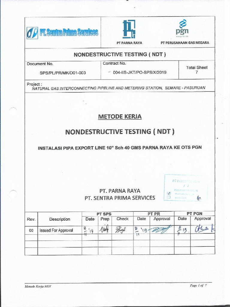 Metode Kerja NDT | PDF