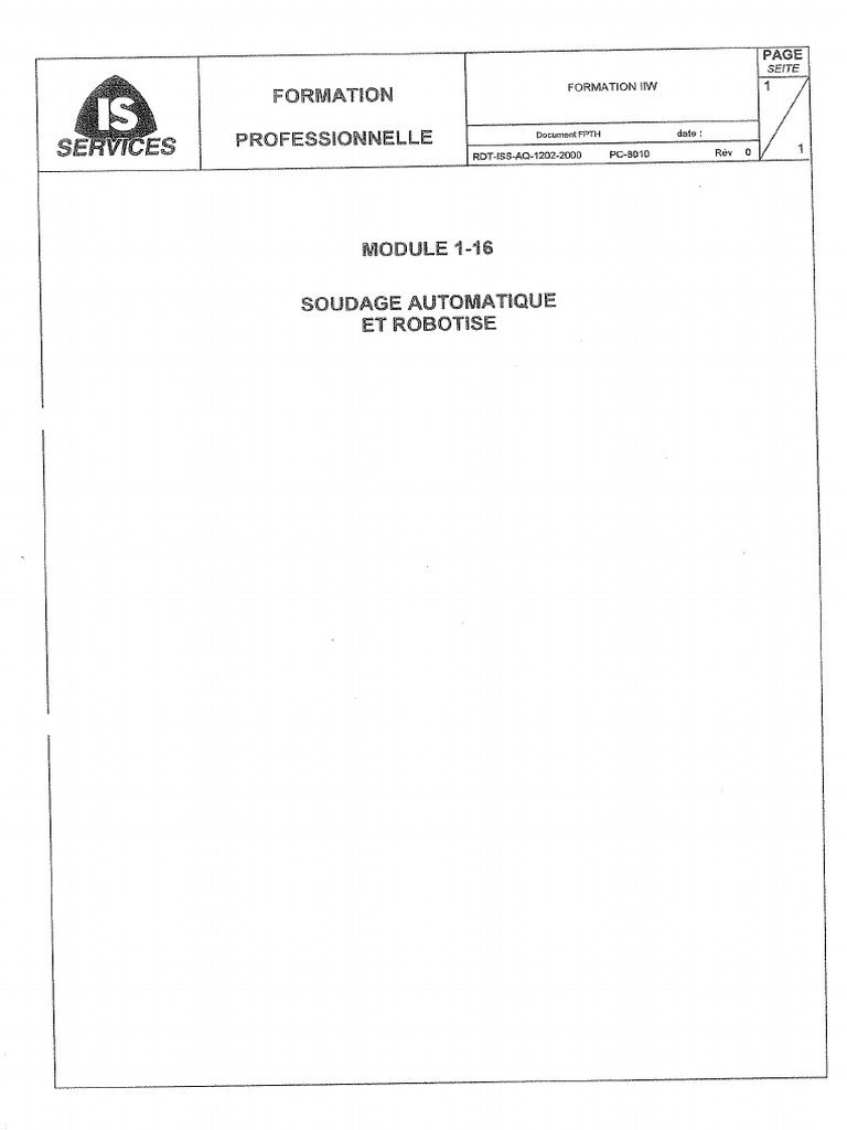 Soudage Automatique Et Robotise | PDF