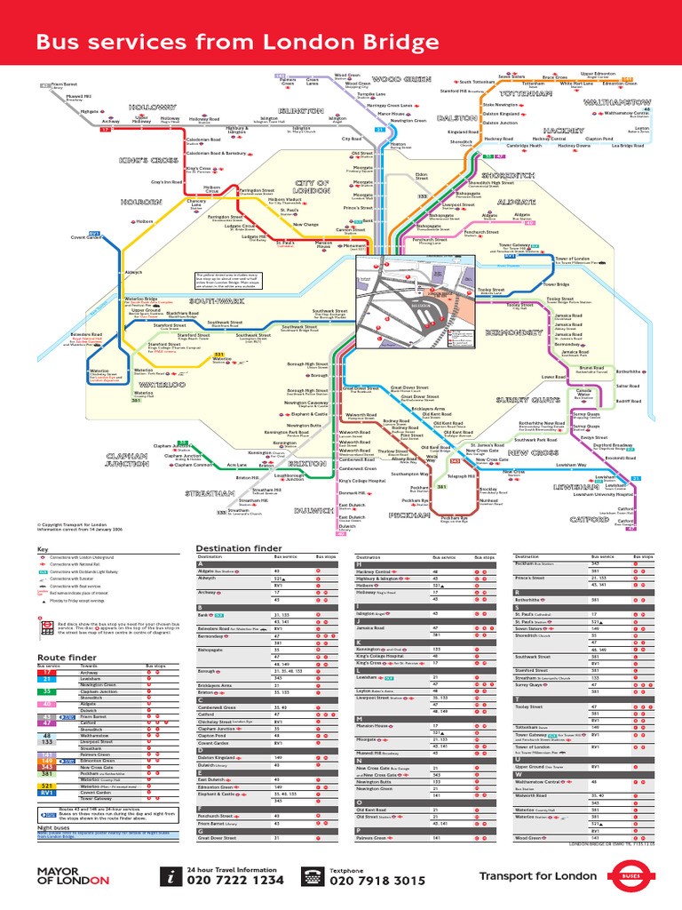 London Bridge Bus Routes Overview | PDF | London | England