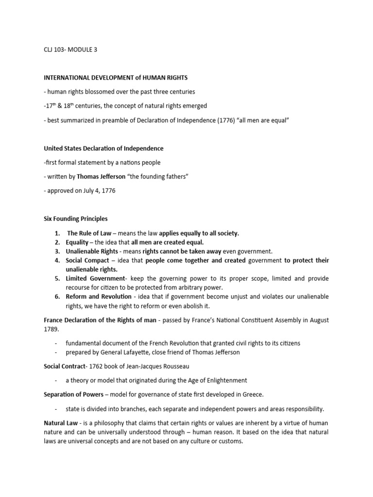 CLJ 103 Notes Module 3 | PDF | Politics