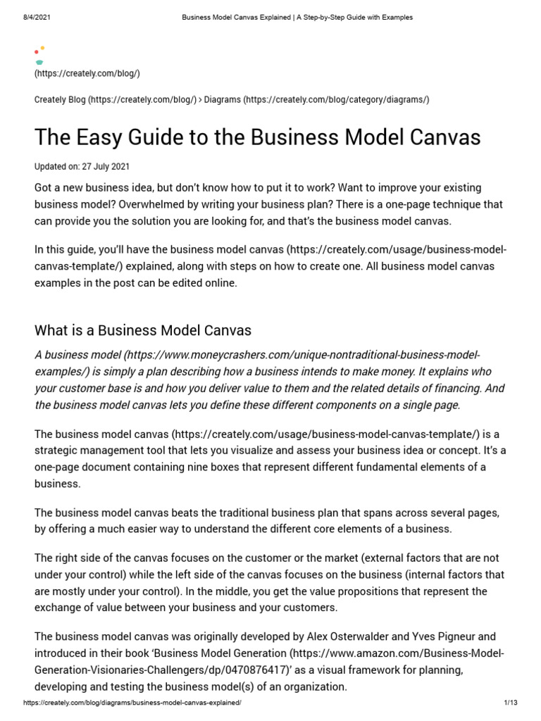 Business Model Canvas Explained - A Step-by-Step Guide With Examples ...