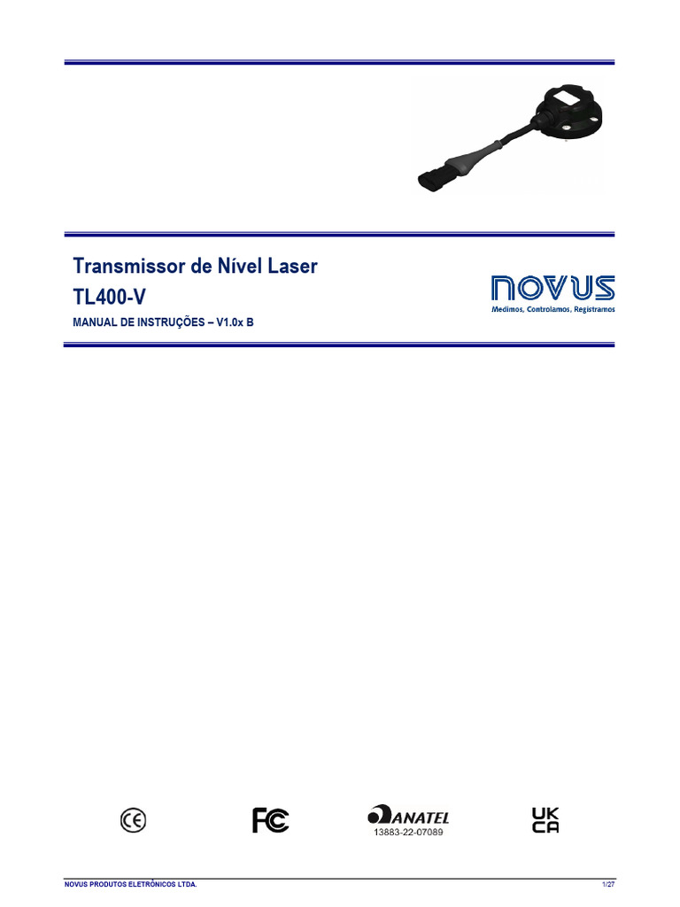 Manual Transmissor Nível Tl400-V v10x B PT | PDF | Casa e Jardim ...