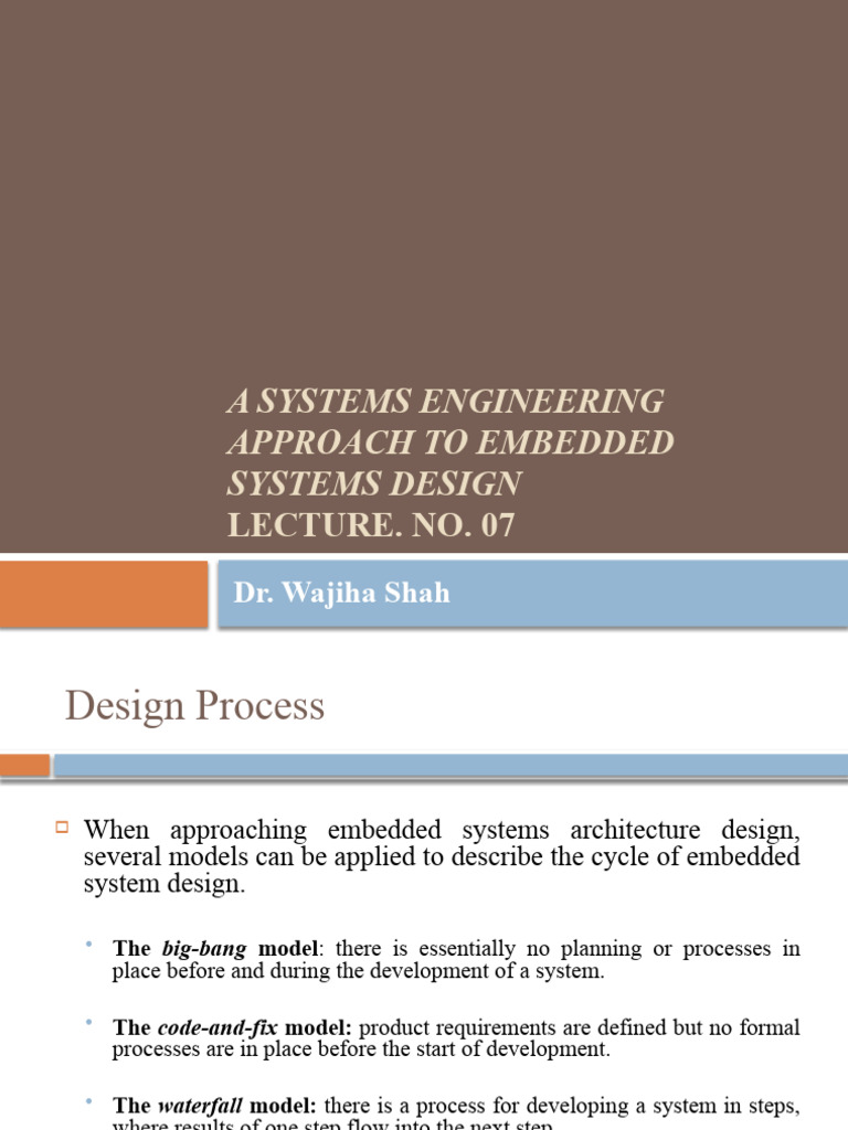 ESDLecture07 - A Systems Engineering Approach Updated | PDF