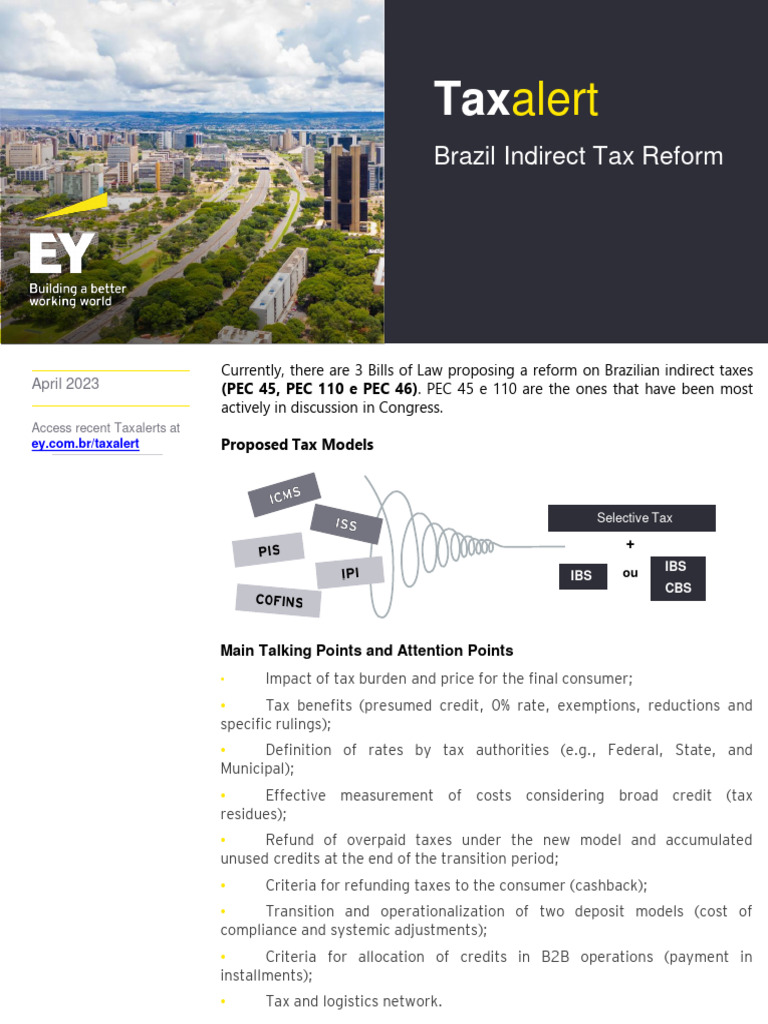 Brazilian Indirect Tax Reform Overview | PDF | Taxes | Tax Incidence