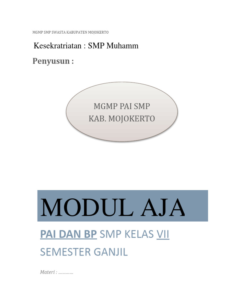 Template Modul Ajar | PDF