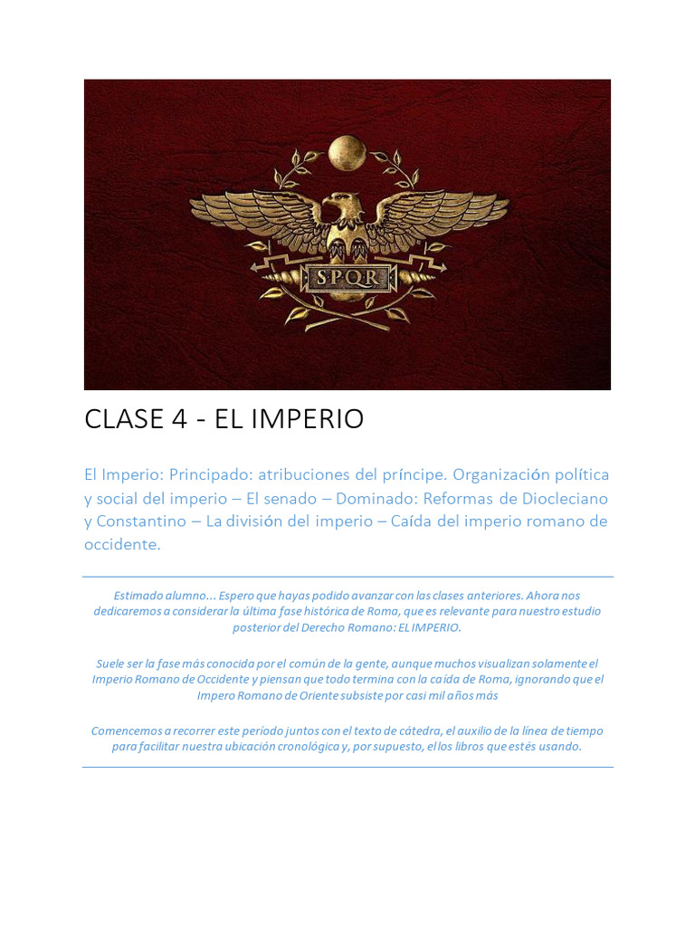 Clase 4 - El Imperio | PDF