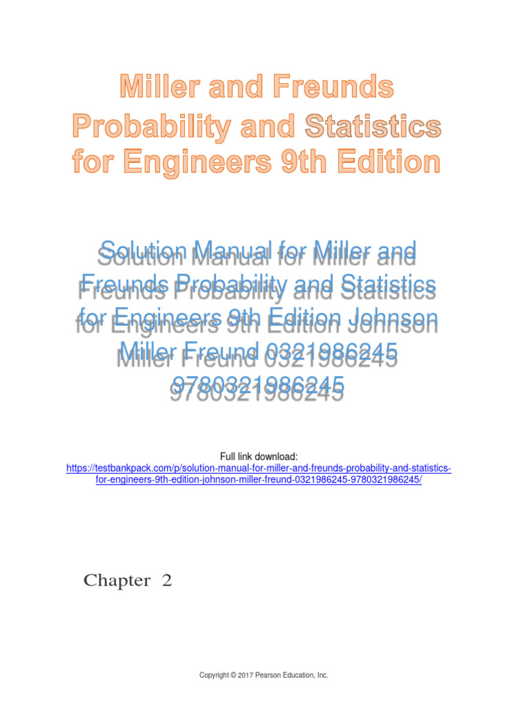 Solution Manual For Miller and Freunds Probability and Statistics For Engineers 9th Edition ...
