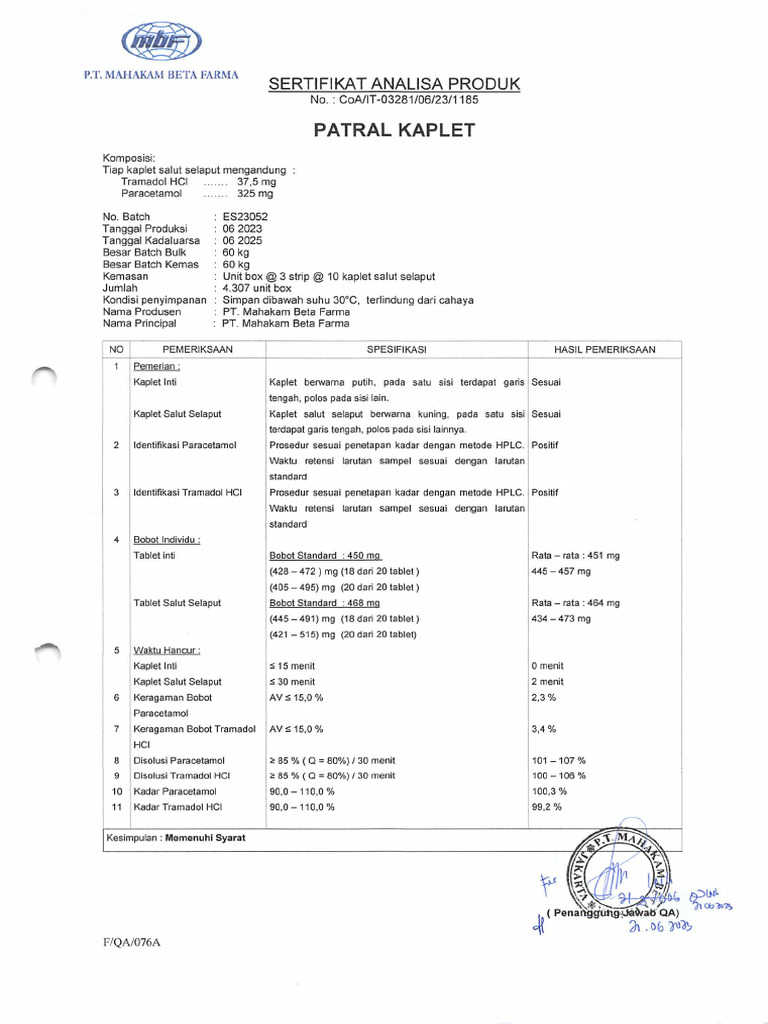 Patral Kaplet - Es23052 | PDF