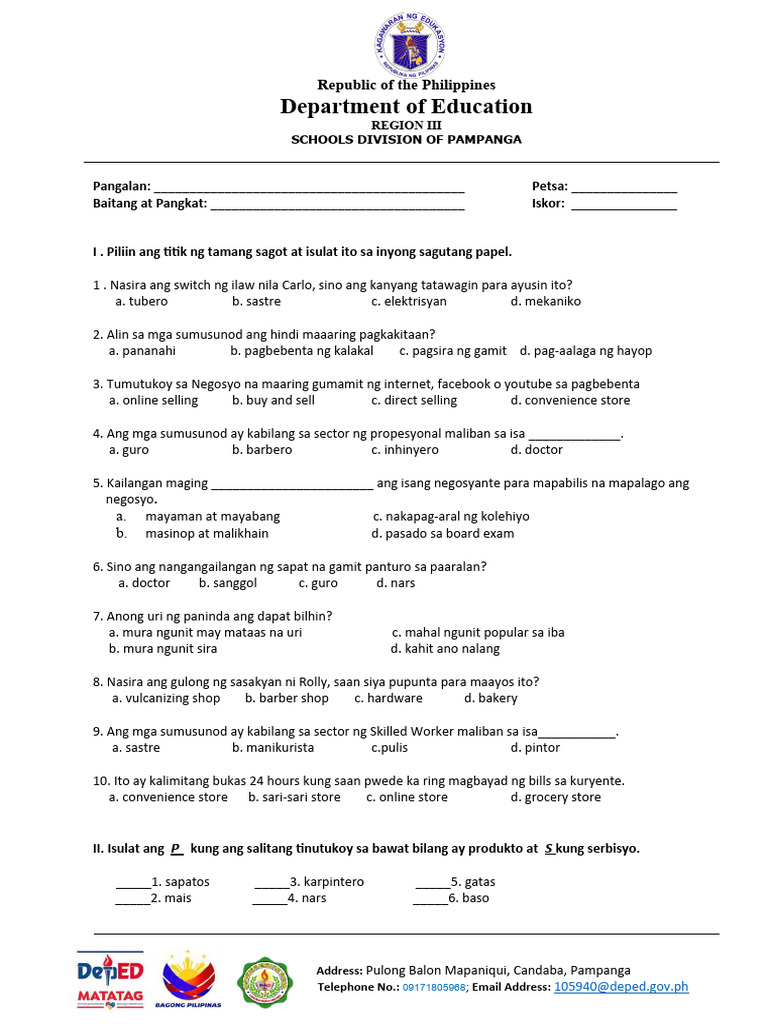 Ict 5 Q1 Summative No 1 Pdf