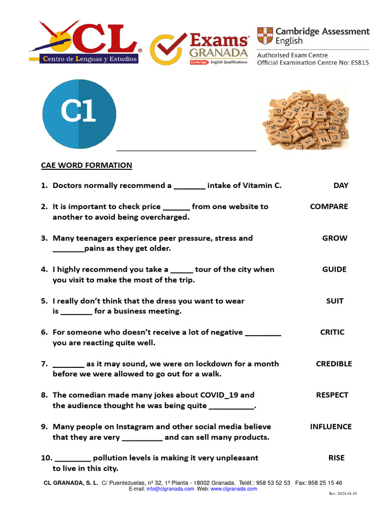 c1 Advanced Word Formation | PDF