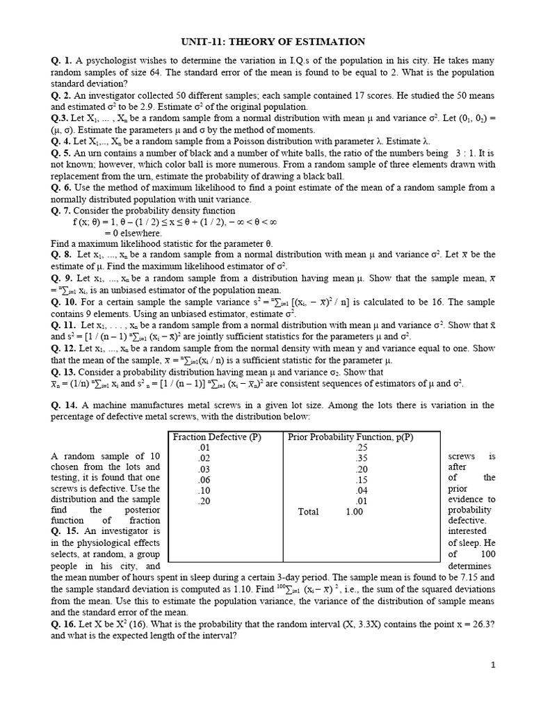 UNIT-11 Numericals | PDF