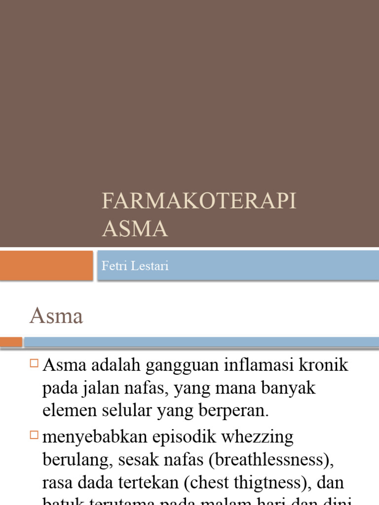 Farmakoterapi Asma | PDF