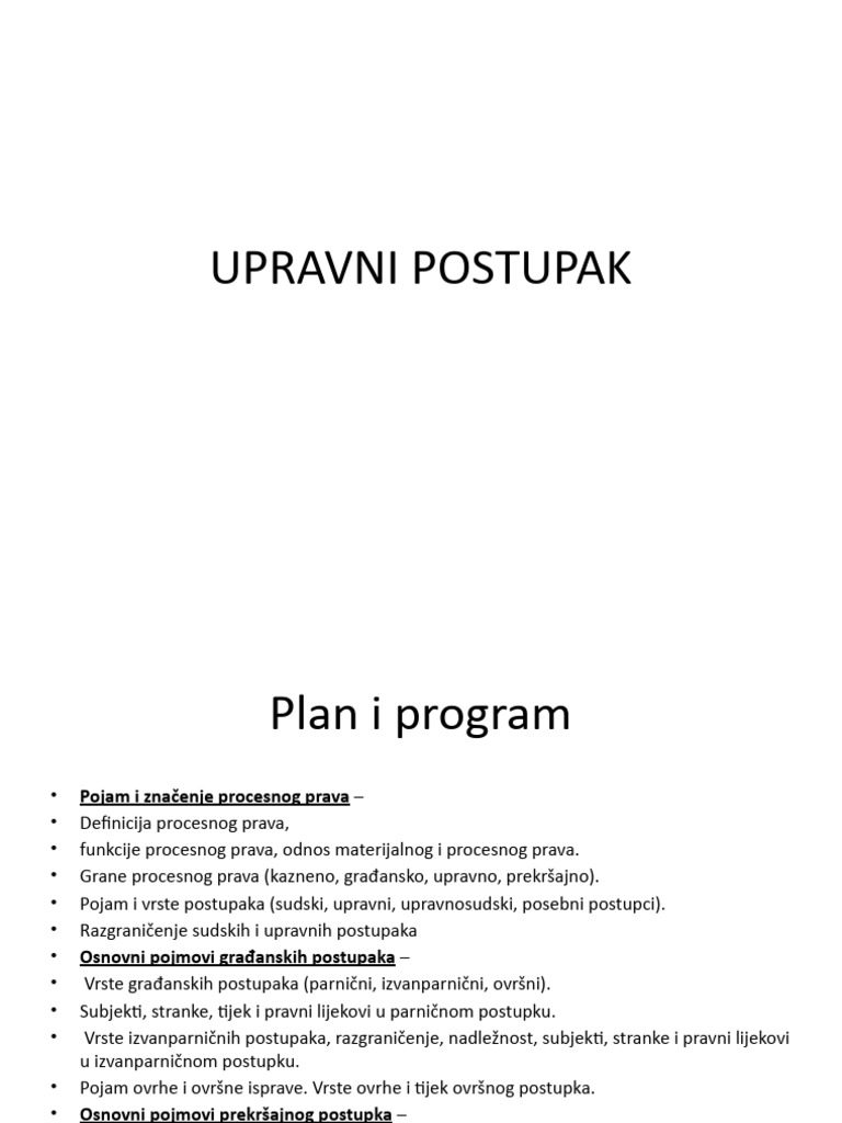 Upravni Postupak | PDF