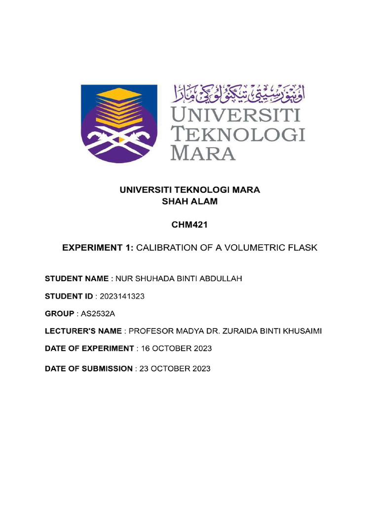 Lab Report Exp 1 | PDF