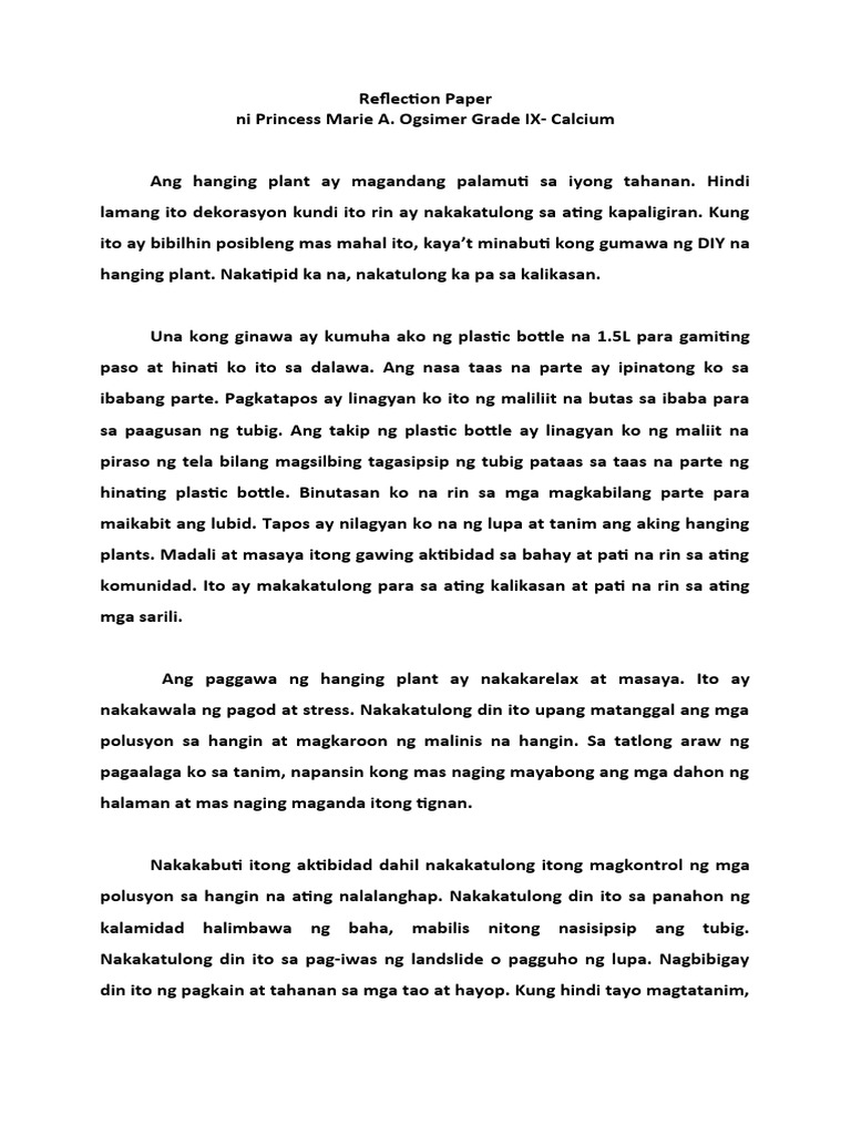 Reflection Paper | PDF