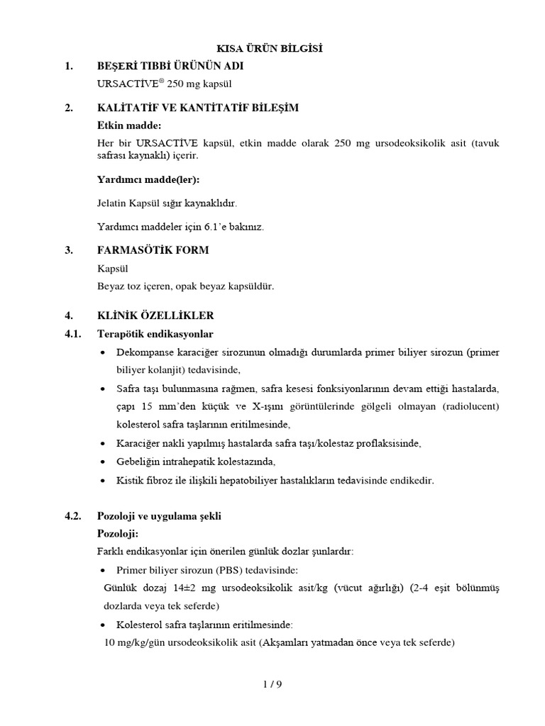 URSACTIVE 250 MG Kapsul Kub | PDF