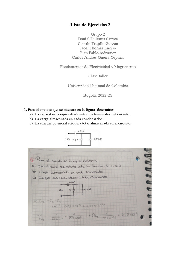 Lista de Ejercicios 2 FEM | PDF