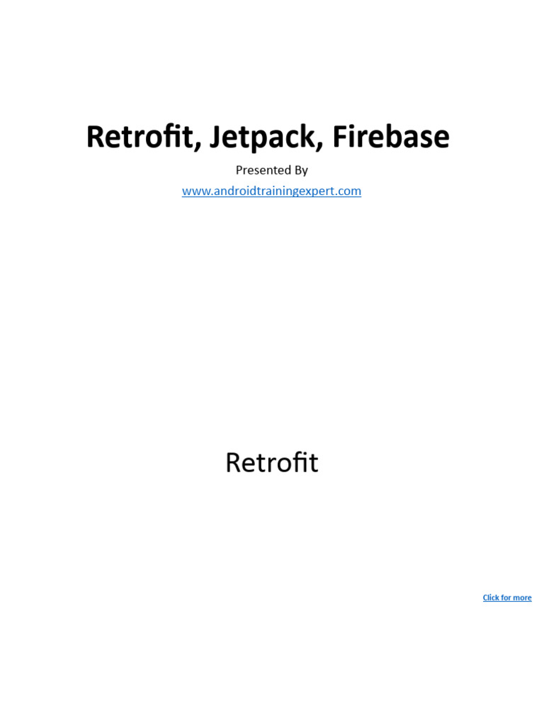 Firebase, Jetpack, Retrofit | PDF
