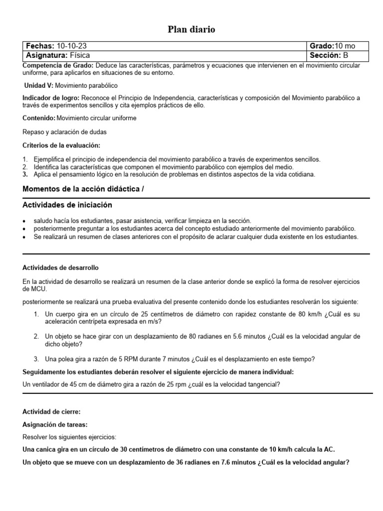 Fisica 10 | PDF