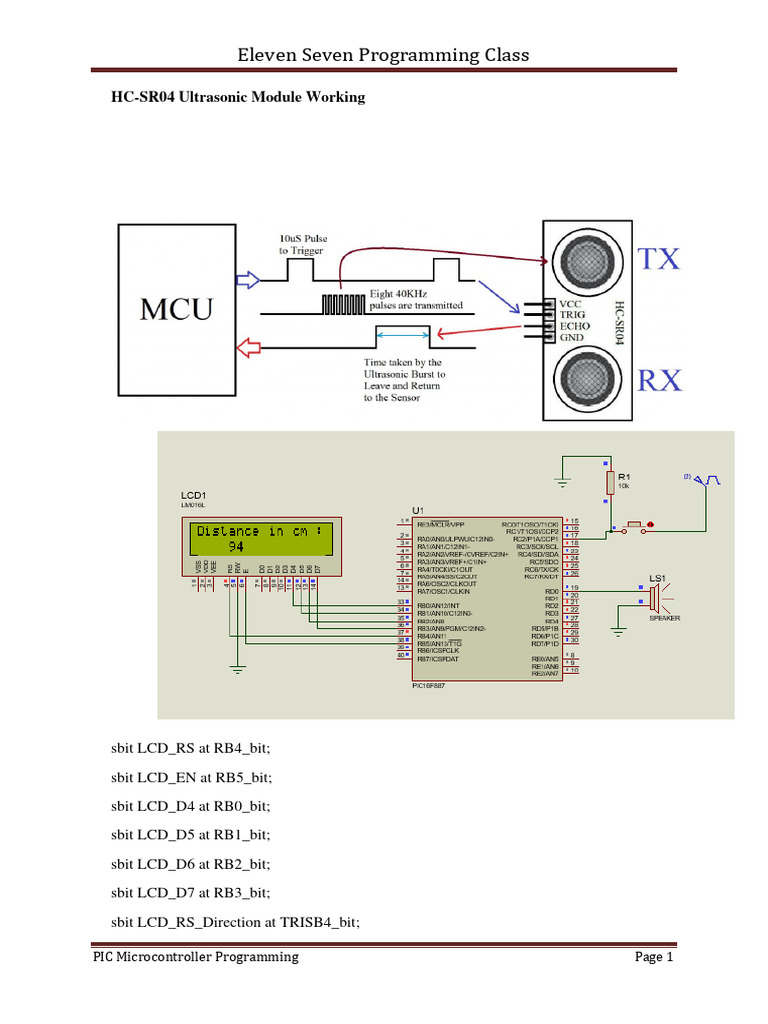 Ultrasonic Sensor and Elevator Control Programs | PDF | Products ...