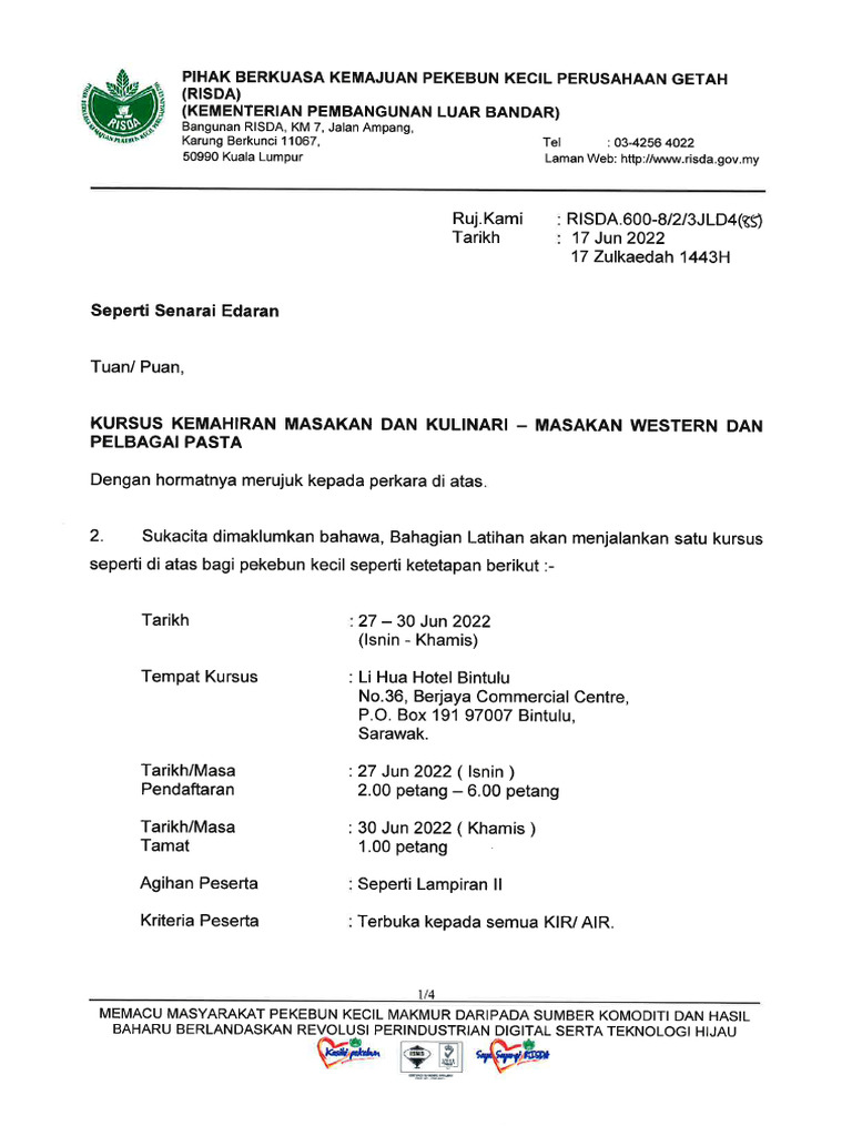 Kursus Kemahiran Masakan Dan Kulinari - Masakan Western Dan Pelbagai ...