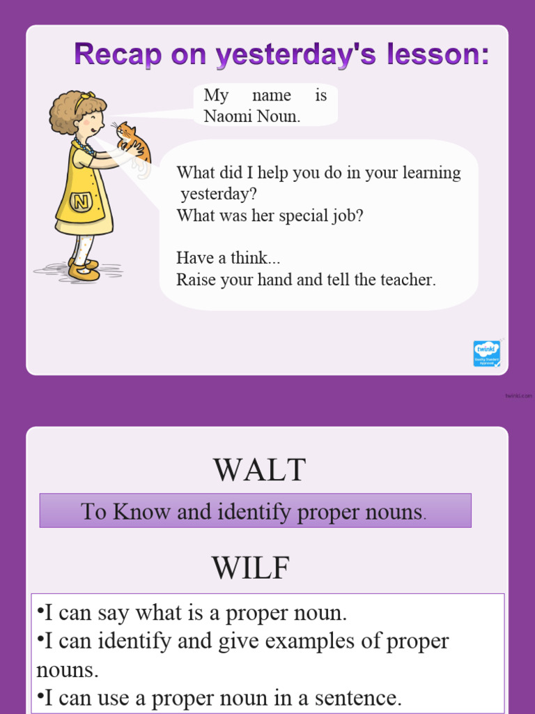 Proper Nouns Powerpoint Tuesday | PDF