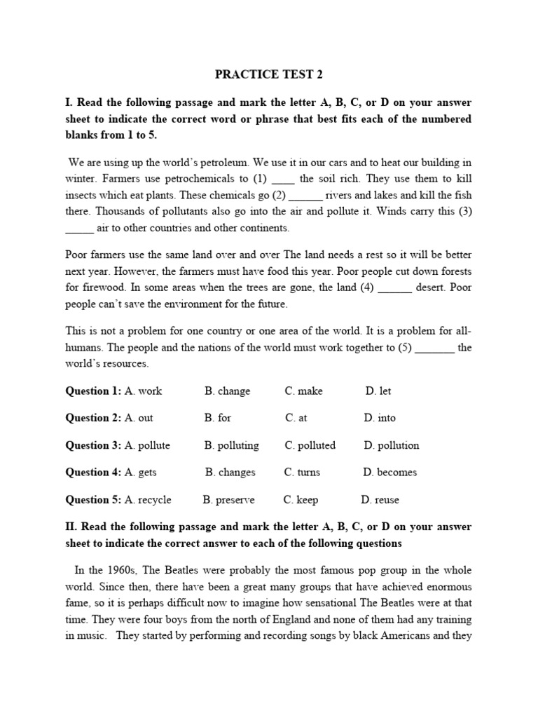 Practice Test 2 | PDF