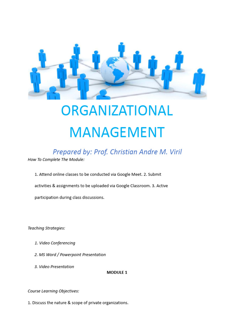 Organizational Management | PDF