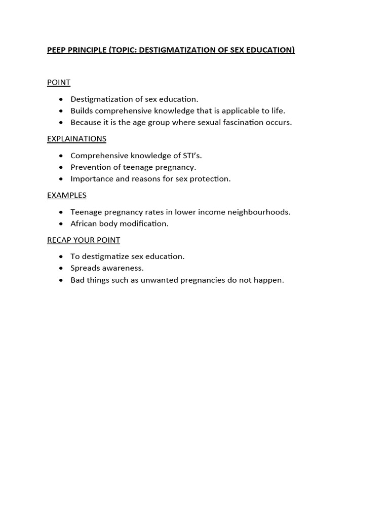 Peep Principle | PDF