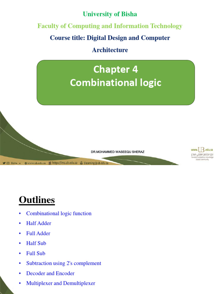 Chapter 4 Combinational Logic Circuit Pdf