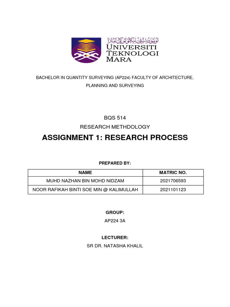 Assg 1 Research Process | PDF