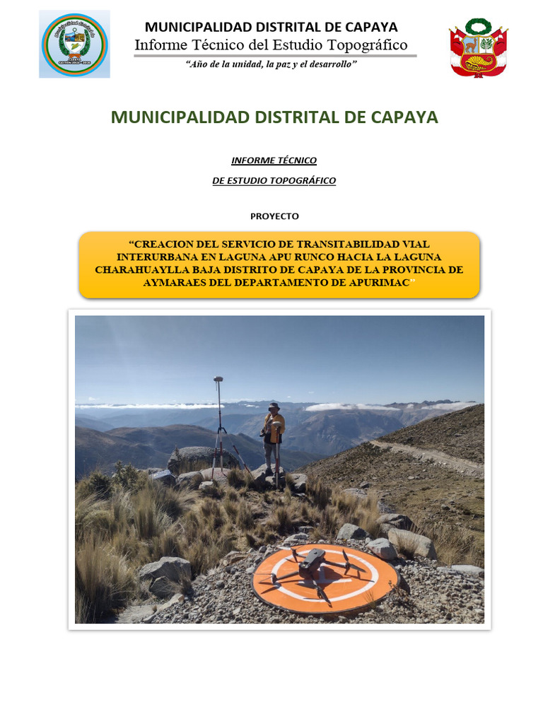 Informe Topográfico Vial Capaya | PDF | Ciencia y matemáticas