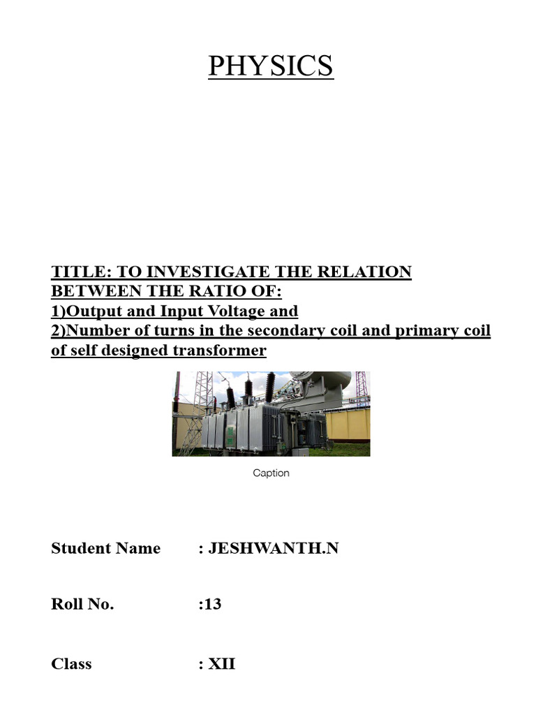 Physics Project | PDF