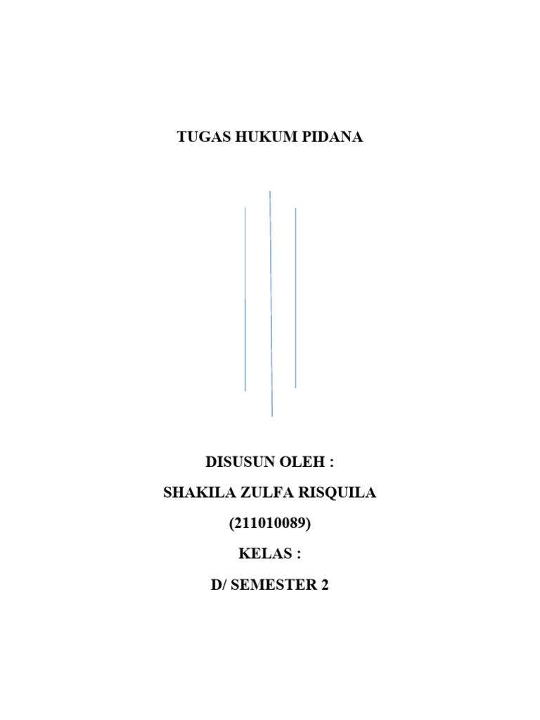 Tugas Hukum Pidana Shakila | PDF Tugas Hukum Pidana Shakila | PDF