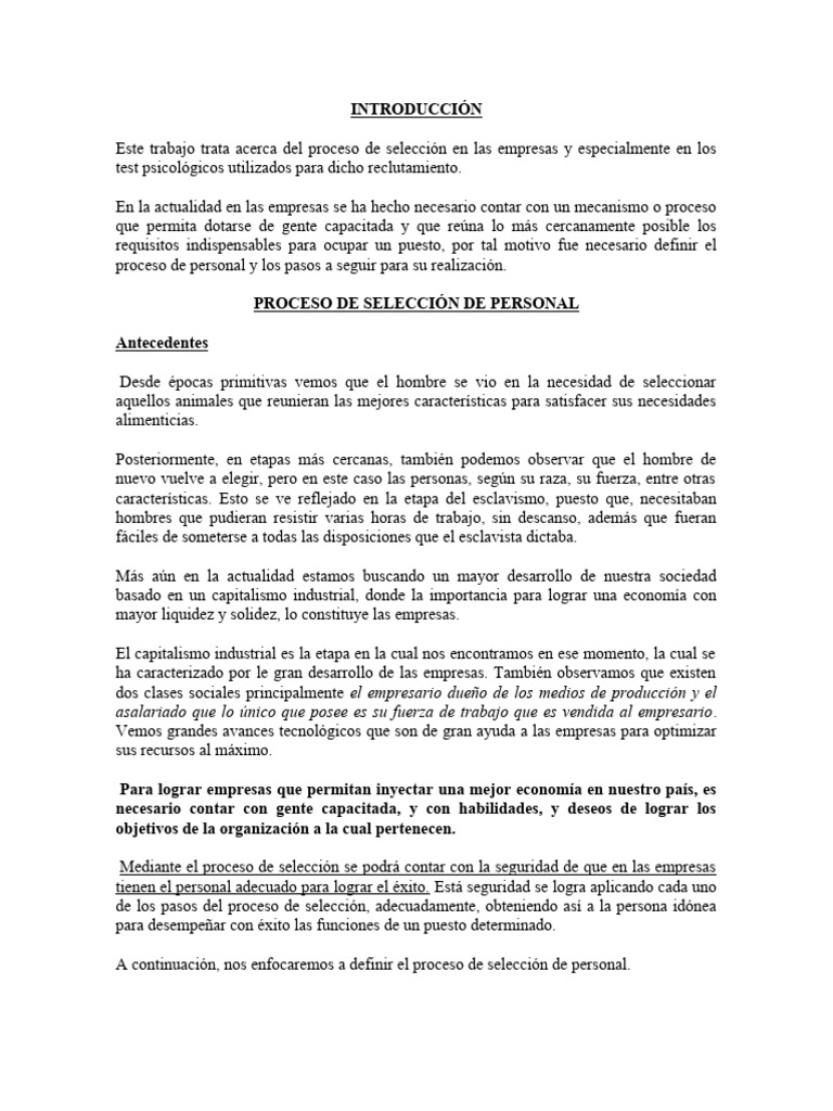 Manual Seleccion de Personal | PDF