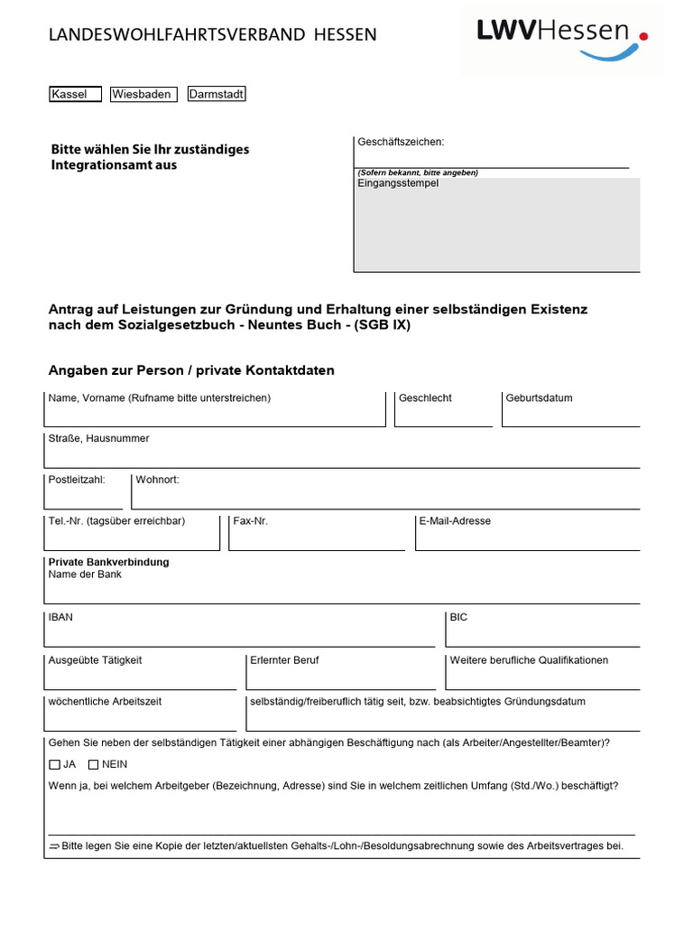 Antrag Auf Leistungen Fuer Selbstaendige-1 | PDF