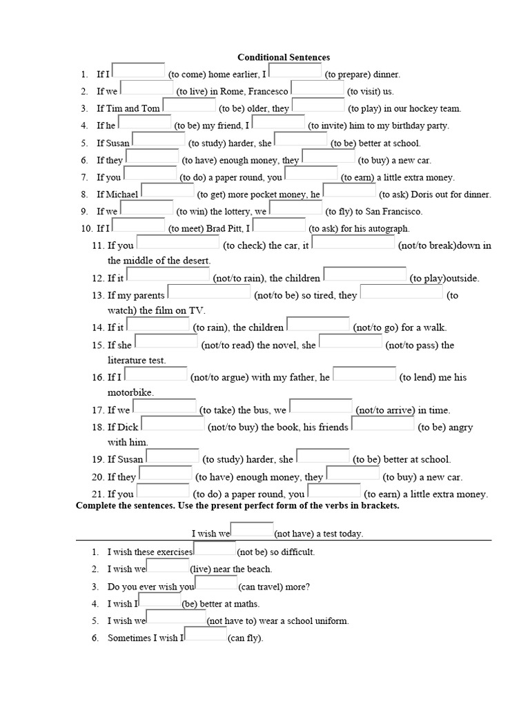 Conditional Sentences | PDF