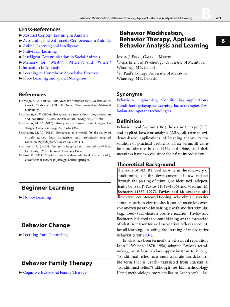 Pages From Behavior Modification, Therapy, Aba | PDF