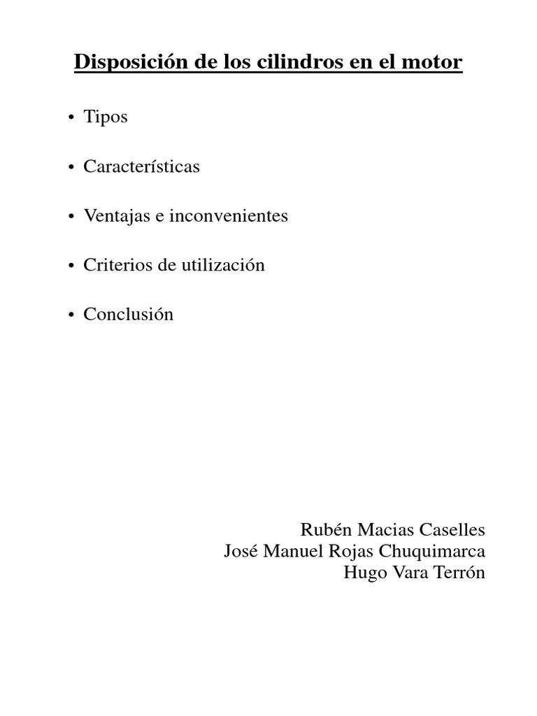 Guión Presentación | PDF | Motores | Vehículo de motor
