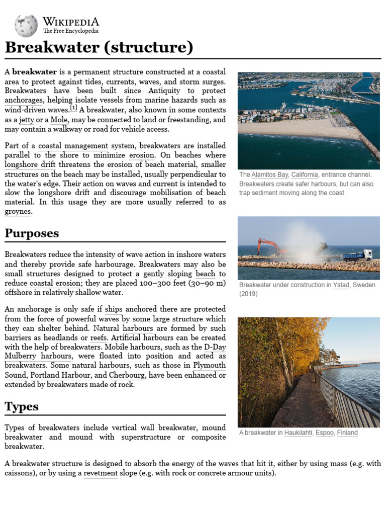 Breakwater (Structure) | PDF