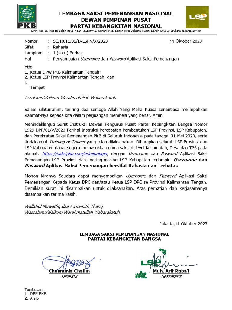 21 Surat Dinas LSP DPW Akun LSP KALTENG | PDF | Olahraga & Rekreasi