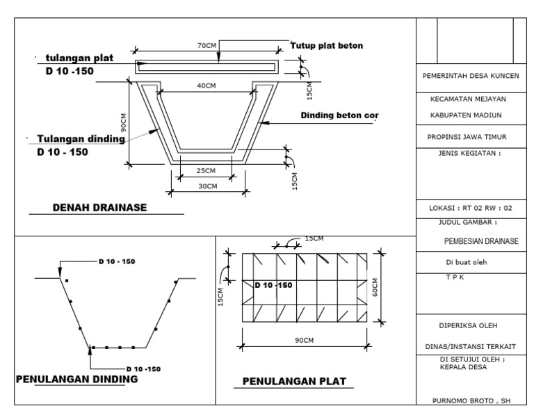 Detail Desain Drainase Perumahan | PDF