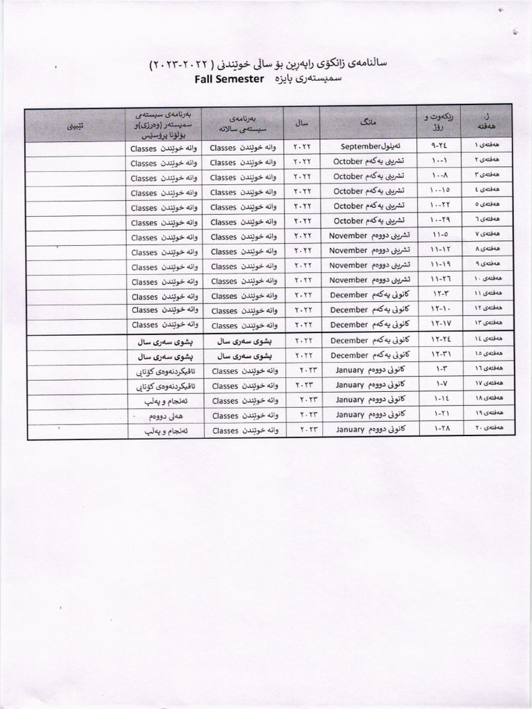 Salnamay Xwendn 2022-2023 | PDF