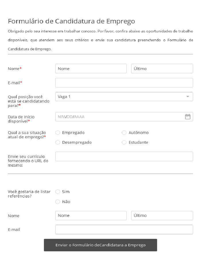 Formulario-de-Candidatura-de-Emprego | PDF